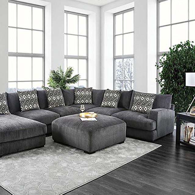 Furniture of America Kaylee CM6587-SECT U-Sectional w/ Left Chaise