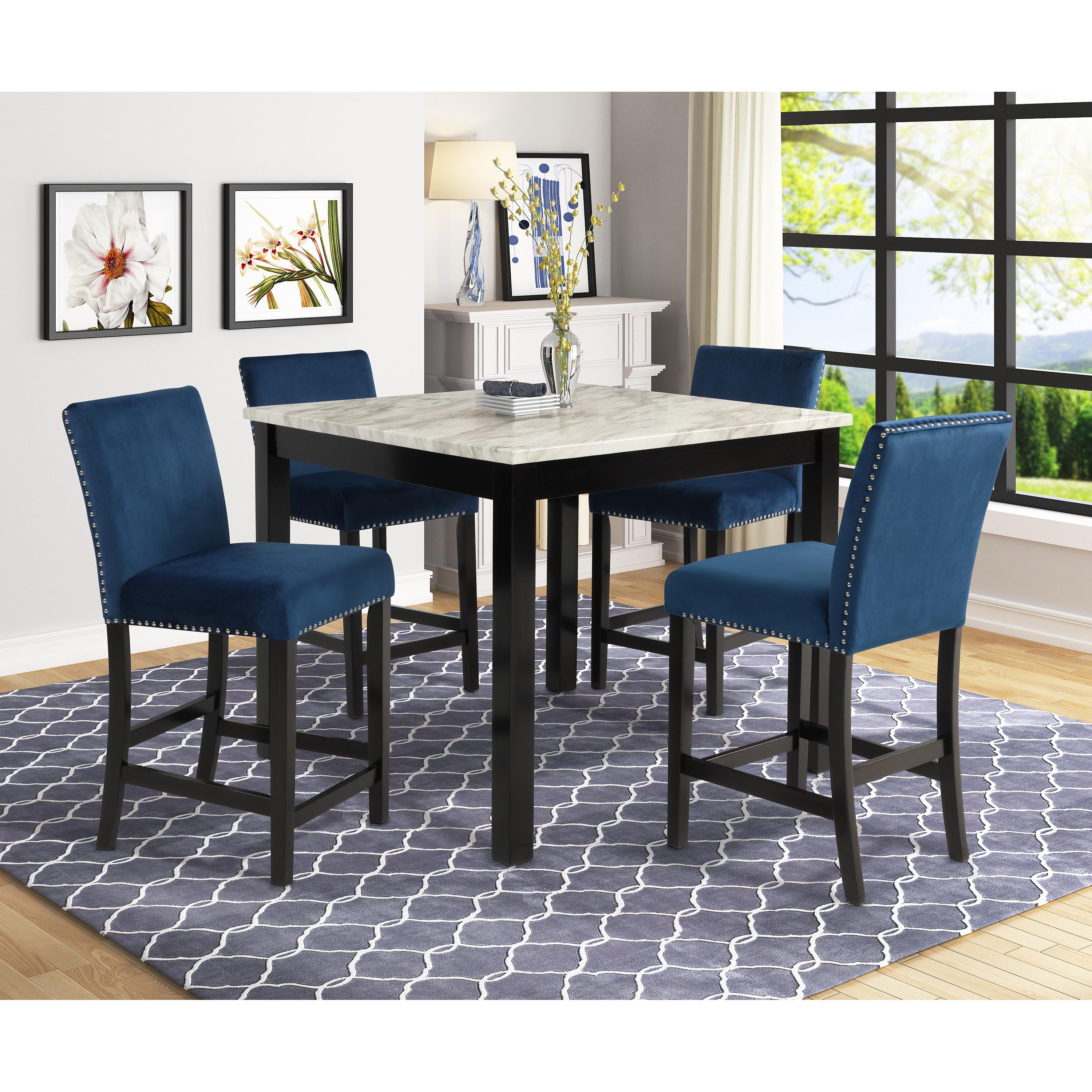 Crown Mark Lennon 5 pc Counter Height Dinette 1715SET-RB